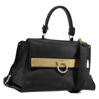 Ferragamo Pre-owned Leder Handtasche - - Pre-owned - Damen - Schwarzk - ONE SIZE
