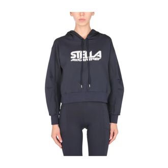 Stella McCartney Scuba Sweatshirt mit Logo - - Sweatshirts & Hoodies - Damen - Blau - S