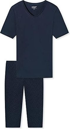 Uncover by Schiesser Schlafanzug 3/4 Pyjama, Dunkelblau, 38 Femme