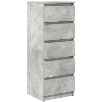vidaXL Buffet avec tiroirs gris b&eacute;ton 37,5x35x99 cm bois ding&eacute;nierie Vidaxl