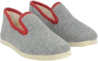 Exquise Chaussons/Charentaises chaudes et confortables unies en matière recyclée et semelle feutre pour Femme | XALI (Gris, Système Taille Chaussures EU, Adul