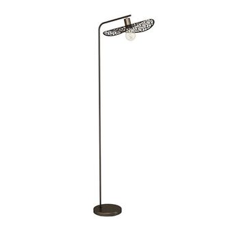 Eglo Stehlampe Swaby, Lampe Wohnzimmer, Standleuchte mit geschwungenem Lampenschirm, Leselampe aus Stahl in Bronze, E27 Fassung