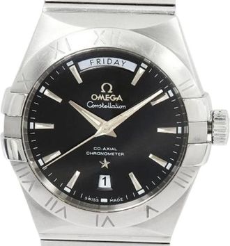 Omega Pre-owned Acier inoxydable montres - Homme - Pre-owned - Noir - Taille: ONE Size
