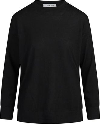 KANGRA Rundhals-Strickpullover - - Knitwear - Damen - Schwarzk - M