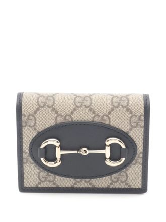 Gucci portefeuille Horsebit 1955 GG Supreme (années 2020) - Tons neutres