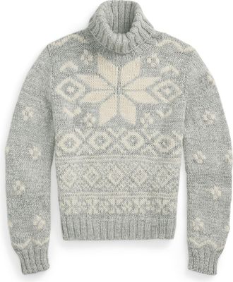 Ralph Lauren Snowflake-Motif Wool Turtleneck