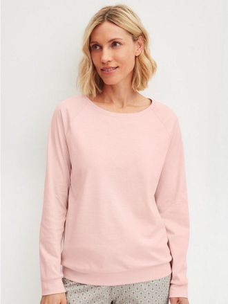 CALIDA Langarmshirt Favourites Sleep Damen (1-tlg) aus Baumwolle, pflegeleicht, mit soften B&uuml;ndchen