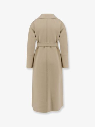 Max Mara Womens Double-Face Virgin Wool Coat White