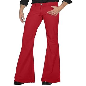 Generic Jean &eacute;vas&eacute; pour Homme Style Disco ann&eacute;es 70 - Pantalon en Denim r&eacute;tro &agrave; Pattes d&eacute;l&eacute;phant, Jambe Large, Taille Haute, Style Vintage, pour soir&eacute;e Hippi