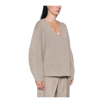 Soft Goat Col V Bross&eacute; - Femme - Pulls - Beige - Taille: 36 FR