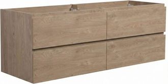 Badplaats Badplaats Waschbeckenunterschrank Angela 140 x 48 cm Kastanien E