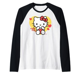 Hello Kitty Cheeky Sweet Cute Love XOXO Classic zum Valentinstag Raglan