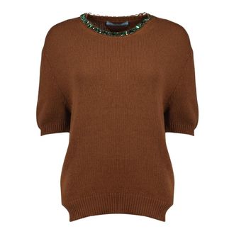 Prada Rundhals-Strickware - - Knitwear - Damen - Braun - S