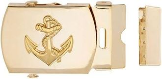 Generic Boucle de Ceinture TDM Dorée Ancre Troupes de Marine Nationale pour Pantalon