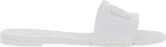 Dolce & Gabbana Sandales Blanches en Caoutchouc - Femme - Chaussures - Blanc - Taille: 41 EU