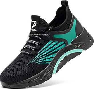 Pangolin Chaussure de Securite Homme Legere Résistance à la Perforation Baskets de Sécurité Embout Acier Chaussures de Travail Vert 47 EU