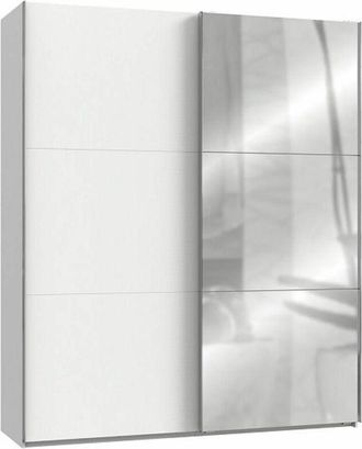 Inside75 Inside75 - Armoire coulissante lisbeth 1 porte blanc 1 miroir 200 x 236 cm hauteur
