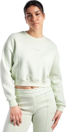 Smilodox Sweatshirt Damen Siana, Stylischer Cropped Pullover mit klassischem Rundhalsausschnitt, dezentem Stick-Logo und weichem Material, Sportlich-bequemer L