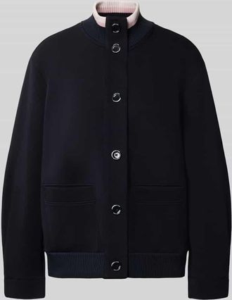 Marc Cain Sweatjacke mit Stehkragen und Knopfleiste