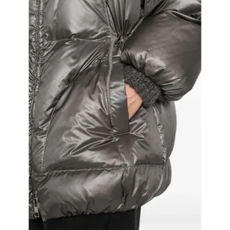 PANICALE Quilted Puffer with Drawstring Waist Down Jacket - Gray
