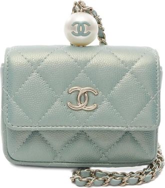 Chanel 2021-2022 Chain Flap Portemonnaie - Grün
