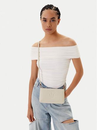 Pinko Handtasche Flat Horizontal Mini PE 25 PCPL 104277 A2AN Wei&szlig;