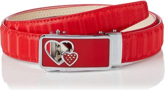 Anthoni Crown Damen Ledergürtel Gürtel, rot, 105