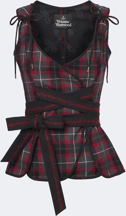 Vivienne Westwood Top Roxy en laine &agrave; motif tartan