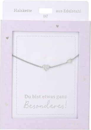 Depesche Collier pour femme avec pendentif en forme de coeur, argent&eacute; ou dor&eacute;, r&eacute;glable de 42 &agrave; 47 cm, disponible en diff&eacute;rentes variantes avec symboles, lettr