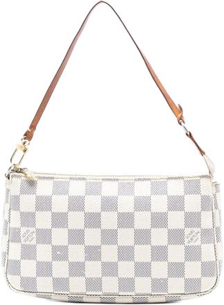 Louis Vuitton Hobo Bags - Damier Azur Pochette Accessoires - Gr. unisize - in Wei&szlig; - f&uuml;r Damen
