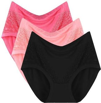 Generic V&ecirc;tements femmes grande taille, XL 4XL, culottes taille haute, sous-v&ecirc;tements pour femmes, couverture compl&egrave;te, sous-v&ecirc;tements pour femmes, Rose, 3XL