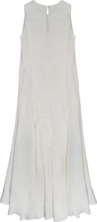 P.A.R.O.S.H. Sleeveless Linen-Blend Dress - White