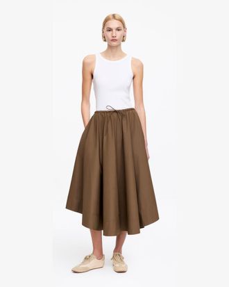 Arket Weiter Baumwollrock -Braun