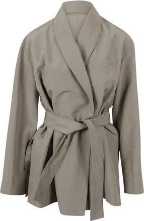 SOEUR Soeur, Femme, Vestes, Beige, Taille: 40 FR Veste en toile ceintur&eacute;e