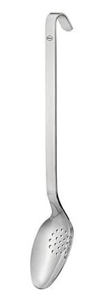 Rösle Cuillère percée pour les Légumes, avec Crochet, Louche perforée Haut de Gamme avec Manche en Crochet, Acier Inoxydable 18/10, Passe au Lave-Vaisselle,