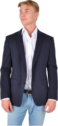 HUGO BOSS Homme, Vestes, Bleu, Taille: XL Blazer Slim Fit Bleu Fonc&eacute; Classique