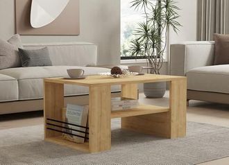 Hanah Home Sapphire Coffee Table, 80 x 50 x 40 cm | 100% Melamine Coated Particle Board, 18 mm Thick | Stylish & Durable for Modern Living Spaces
