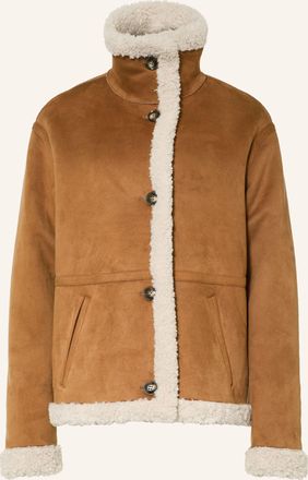 Lilienfels Lilienfels Jacke In Lederoptik Mit Kunstfell braun