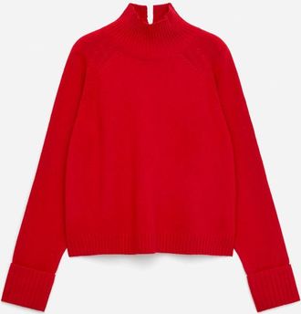 Arket Wollpullover Mit Rollkragen -Rot