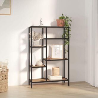 vidaXL B&uuml;cherregal 80x30x120 cm Stahl und Holzwerkstoff - Vidaxl
