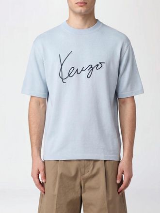 Kenzo T-shirt en pure laine avec logo contrastant et &eacute;paules tombantes