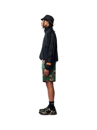 Heron Preston Mens Camouflage Logo Patch Swim Shorts Green Clothing > Beachwear