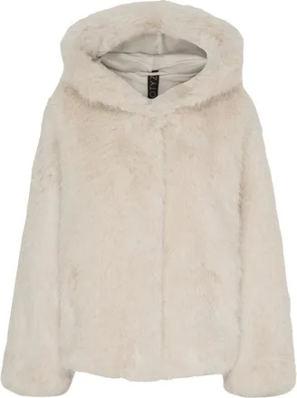 Notyz Notyz, Femme, Vestes, Beige, Taille: 44 FR Veste en fausse fourrure