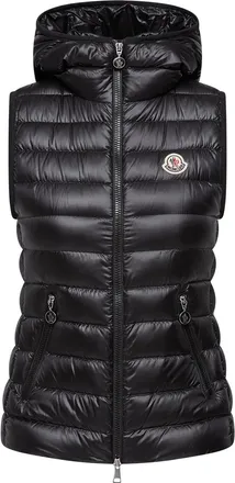 Moncler Moncler Glycosse Hooded Down Gilet, Women, Black, Size: 00