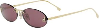 Fendi Stylische Sonnenbrille mit Goldrahmen - - Accessories - unisex - Gelb - 54 MM
