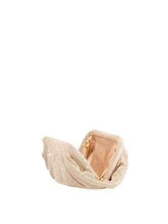 Benedetta Bruzziches Womens Clutch Venus La Grande Gold Aluminium Mesh; Crystals Bags