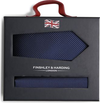 Finshley & Harding Set: Krawatte und Einstecktuch