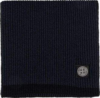Stone Island Tücher & Schals - Gerippter Schal mit Kompass-Patch - Gr. unisize - in Schwarz - für Damen