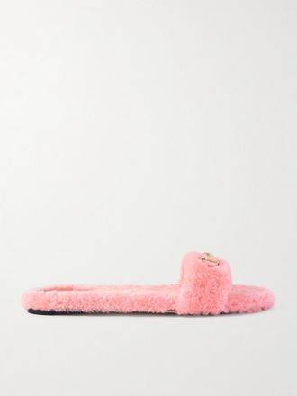Gucci Pantoletten Aus Shearling Mit Horsebit-detail - Pink