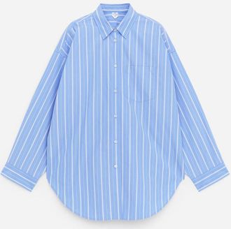 Arket Oversize-Hemd Aus Baumwolle -Blau